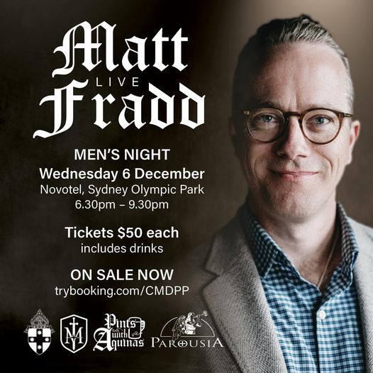 Maximus Men’s Ministry Network–Men’s Evening with Matt Fradd – Catholic Diocese of Wollongong